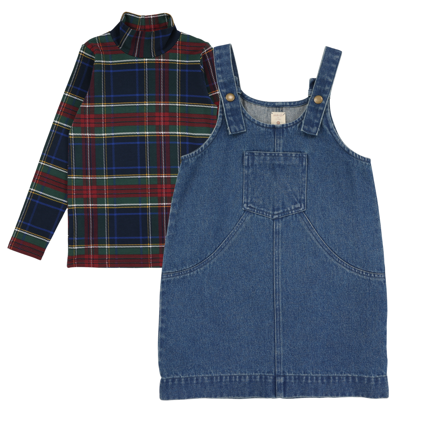Plaid And Denim Jumper Set – Lil Legs Baby